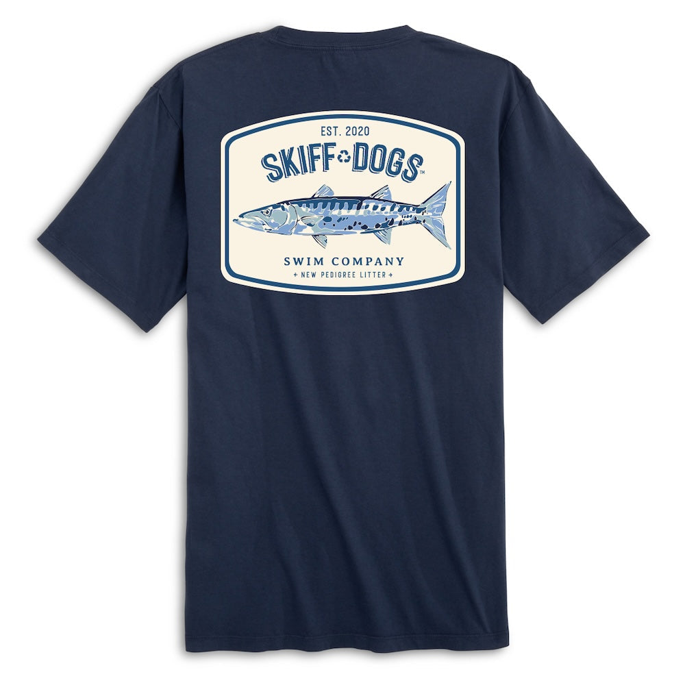 Ohh Barracuda: Pocket Short Sleeve T-Shirt - Navy – Bird Dog Bay